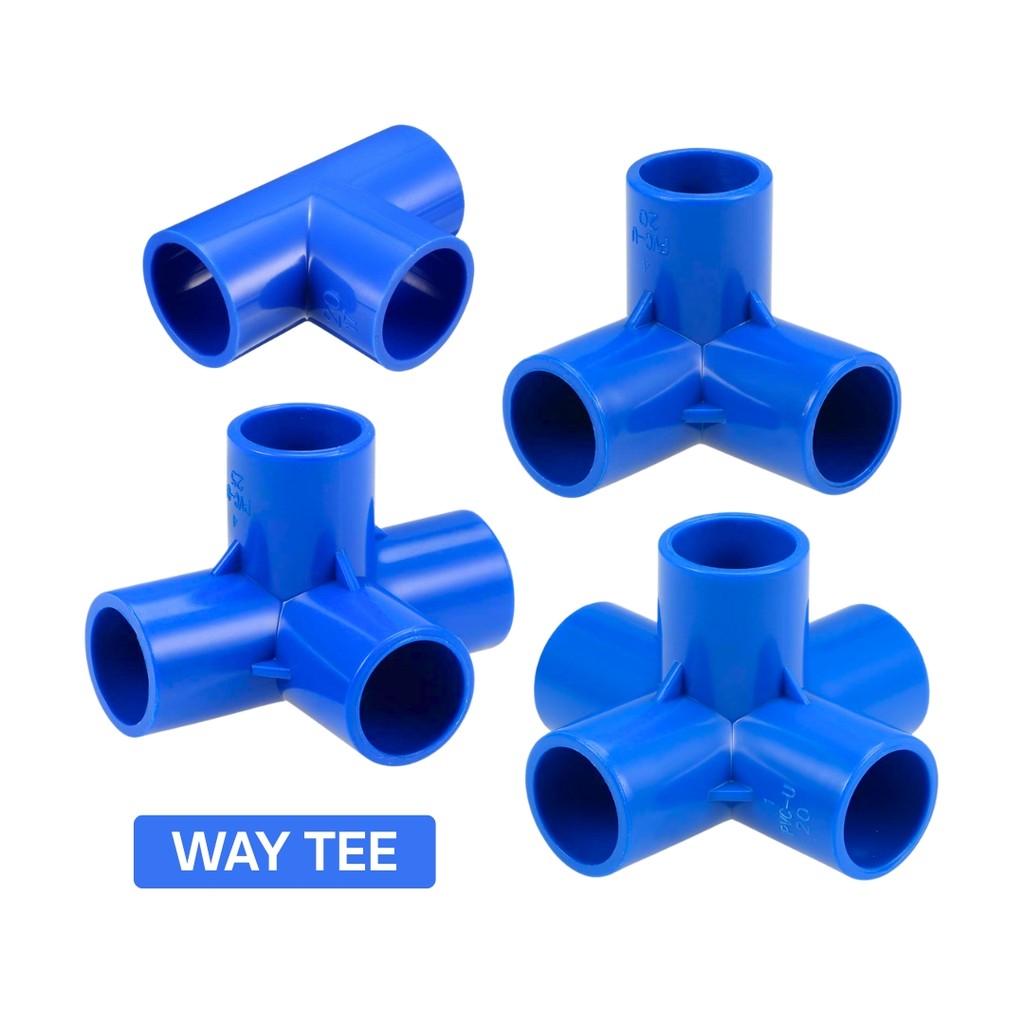 PVC Blue Fittings 1/2, 3/4, and 1 inch Pipe Fitting Polybutylene PVC ...