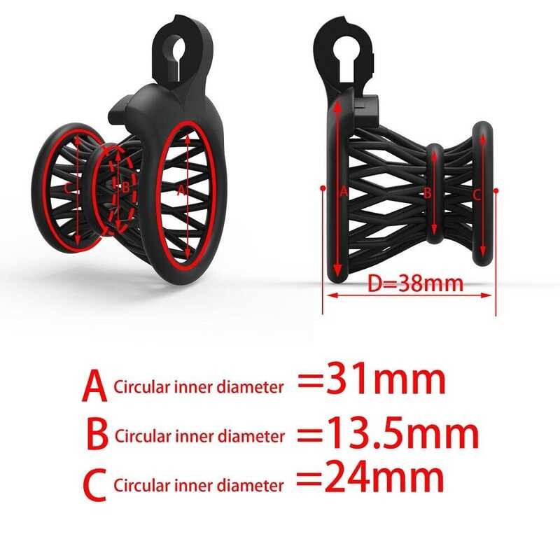 2024 Resin Male Chastity Device Inverted Cage For Men Locking Belt With ...