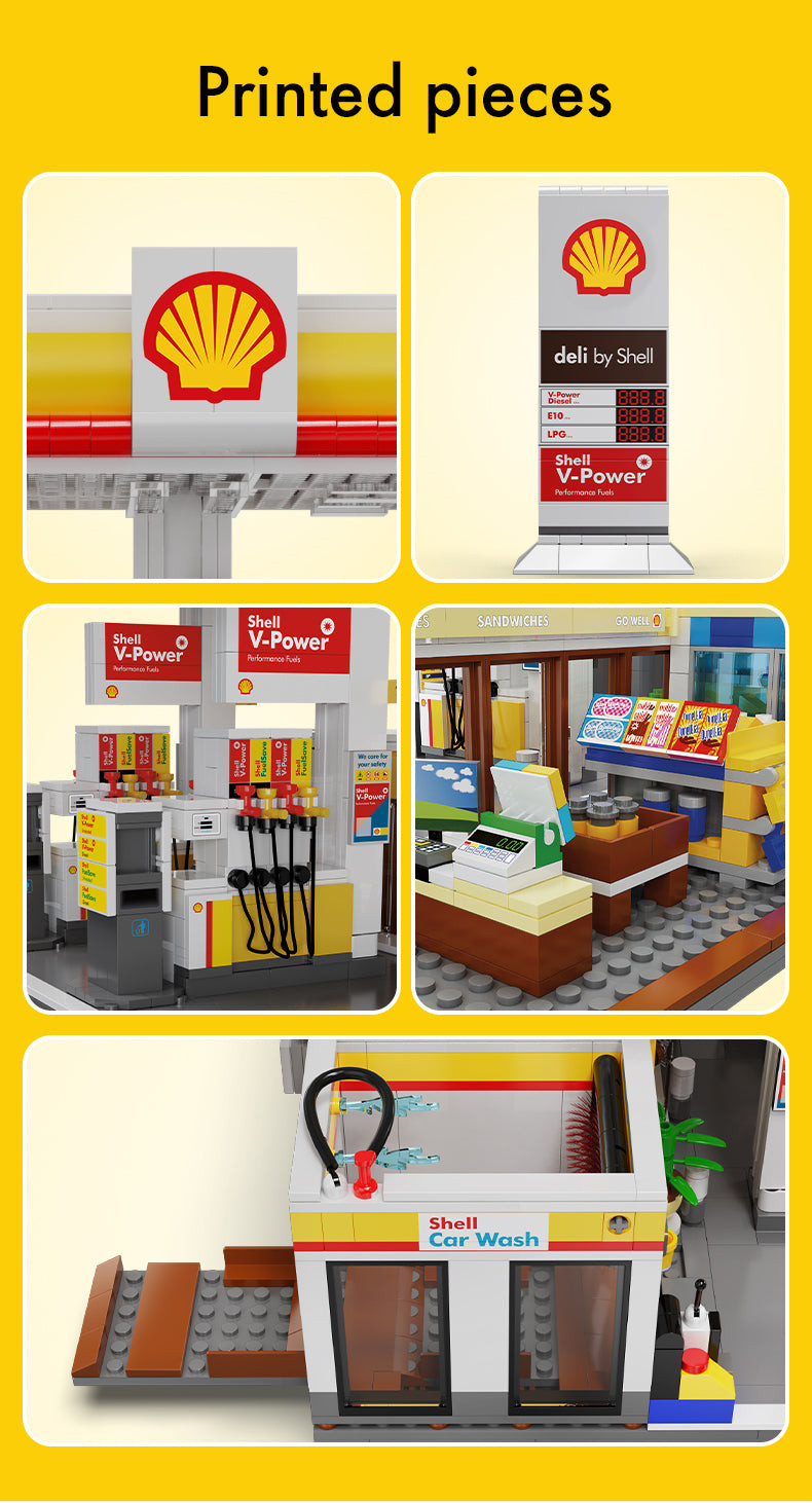 CaDA Bricks Shell Retail Station C66026 (1309 Pcs) Creator Expert City ...