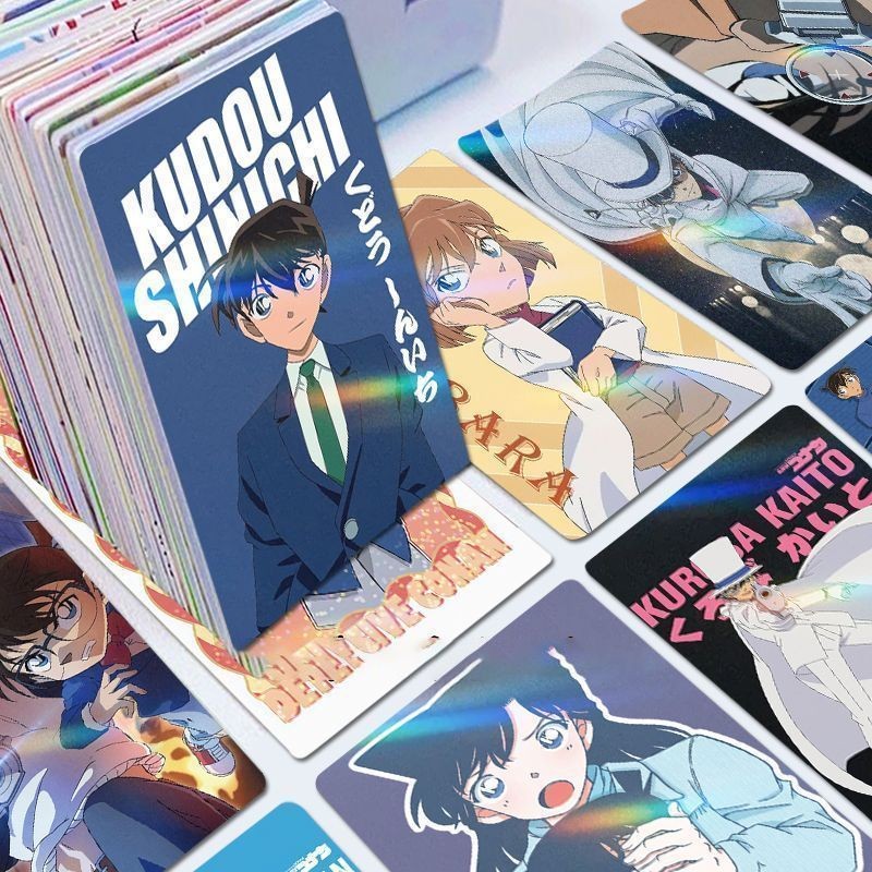Featured 55 Sheets Detective Conan Two-Dimensional Laser Cards LOMO Cards Shinichi Kudo Shinichi ...