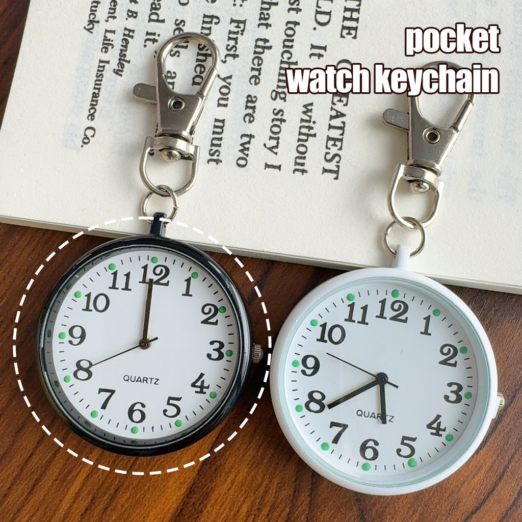 Trendy Luminous Amplify Digital Pocket Watches Keycahin - Classic Black ...
