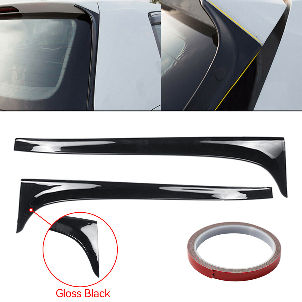 Piano Black Carbon Fiber Rear Window Side Spoiler Wings Suitable for ...