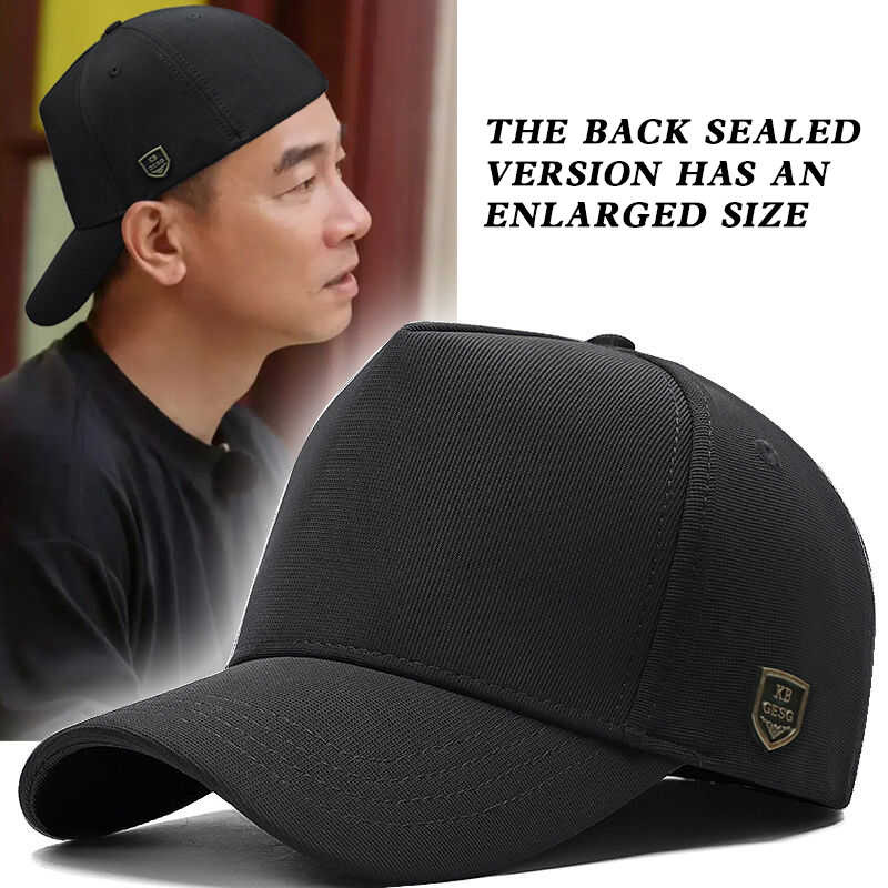 Head Big Circumference Tall Crown Back Seag Hat Men's New Baseball Cap ...