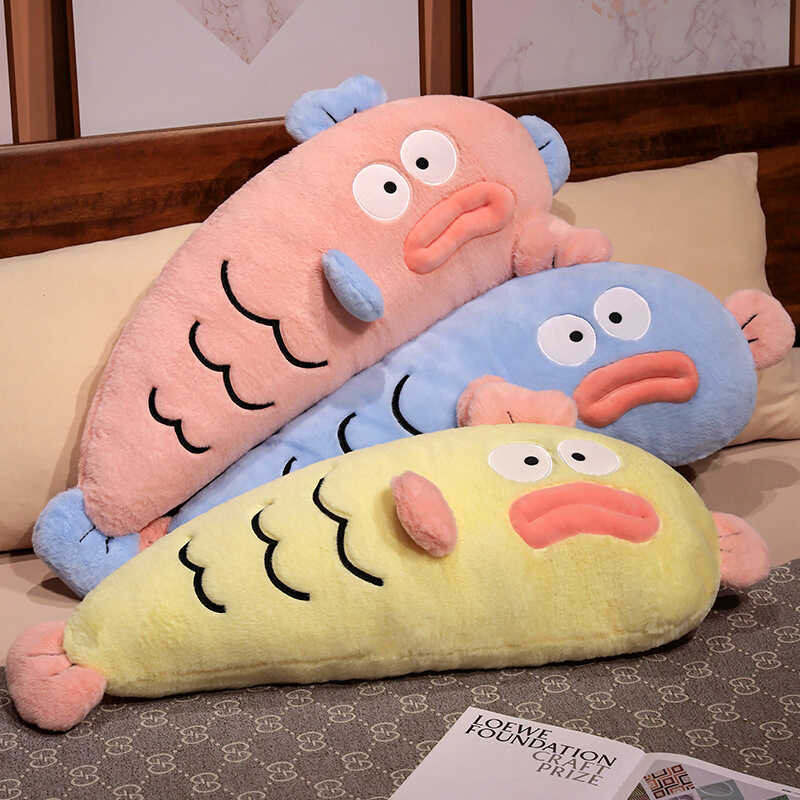 Dopamine Ugly Fish Plush Toy Pillow Red Lips Big Long Fish Sleeping ...
