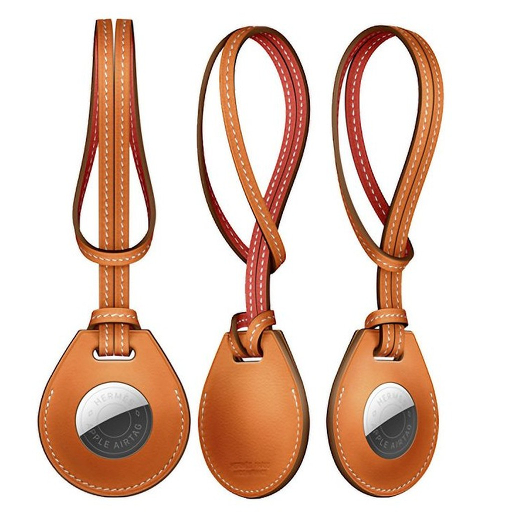 Genuine Leather AirTag Holder for Airtag, Air Tag Holder with Titanium ...