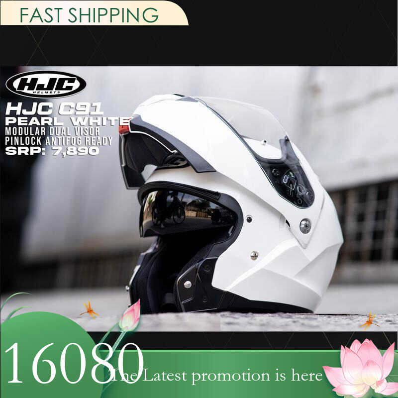 HJC HELMETS C91 MONO COLORS Modular Dual Visor Pinlock Antifog Ready ...