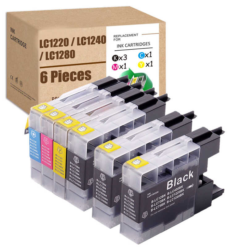 For Brother Cartridge LC1280 LC1240 Printer Ink LC1220 for MFC-J280W ...