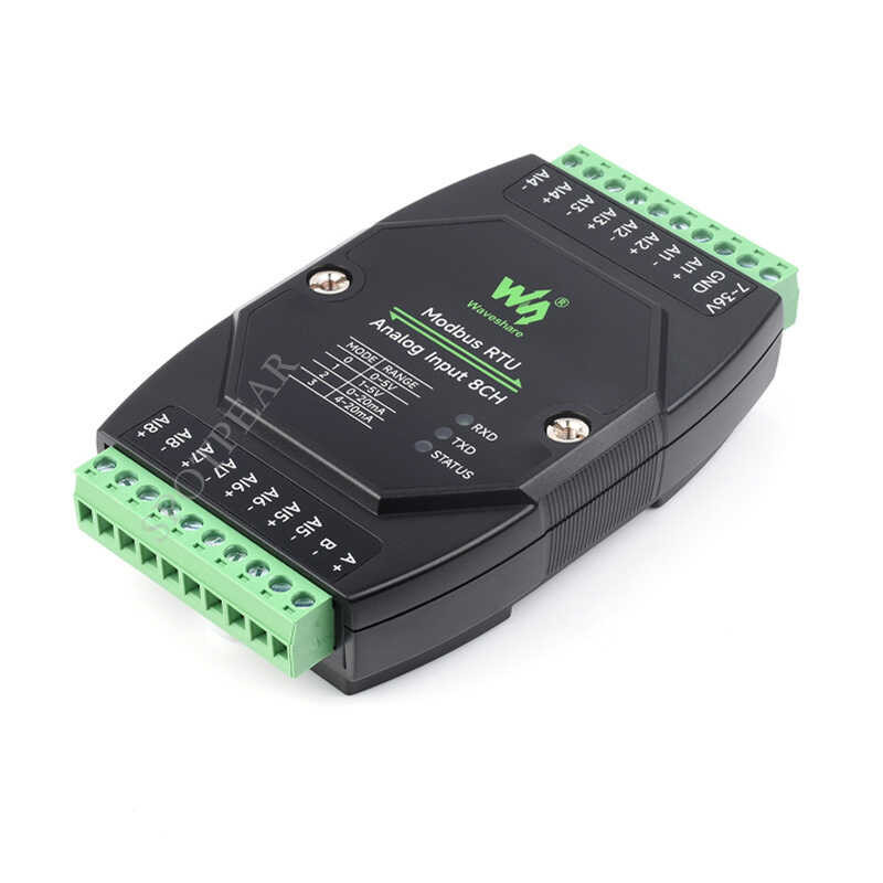 Industrial grade 8-channel analog acquisition module for DC 7-36V wide ...