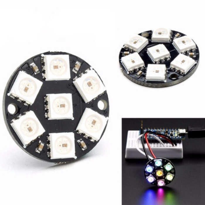 7-bit WS2812 5050 RGBLED built-in full-color driver board module, color ...