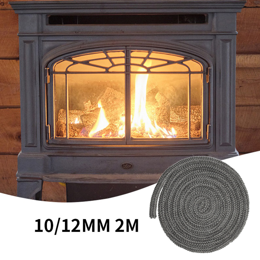 6/8/10/12mm high temperature wood burner black gasket rope width 2m ...