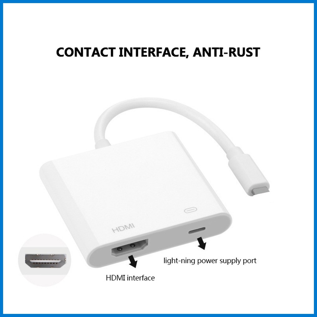 Lightning To HDMI Compatible 4K Digital AV Adapter iPhone to HDMI Cable ...