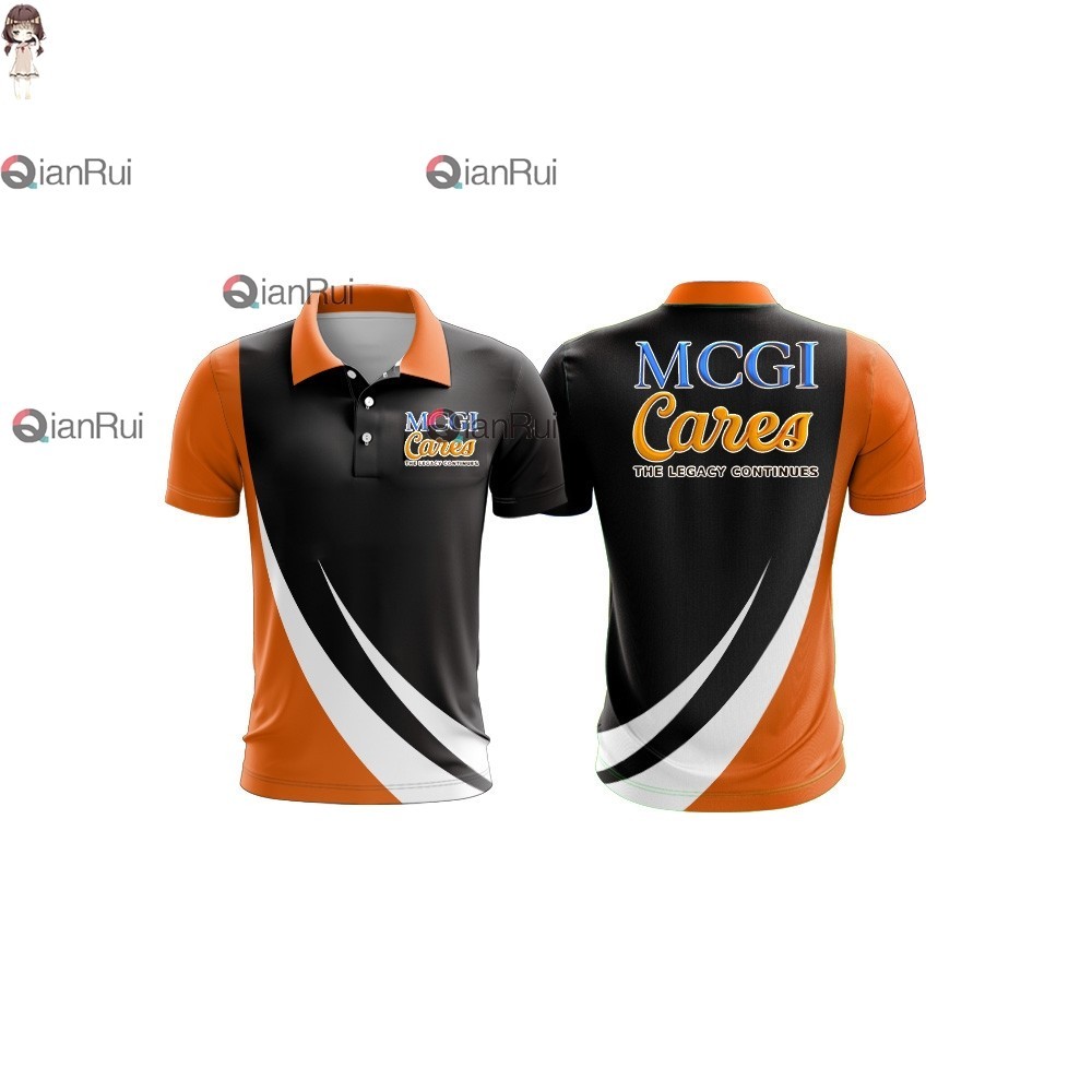 MCGI Polo Shirt V7: Iconic Blue and Orange Design, Showcasing the ...