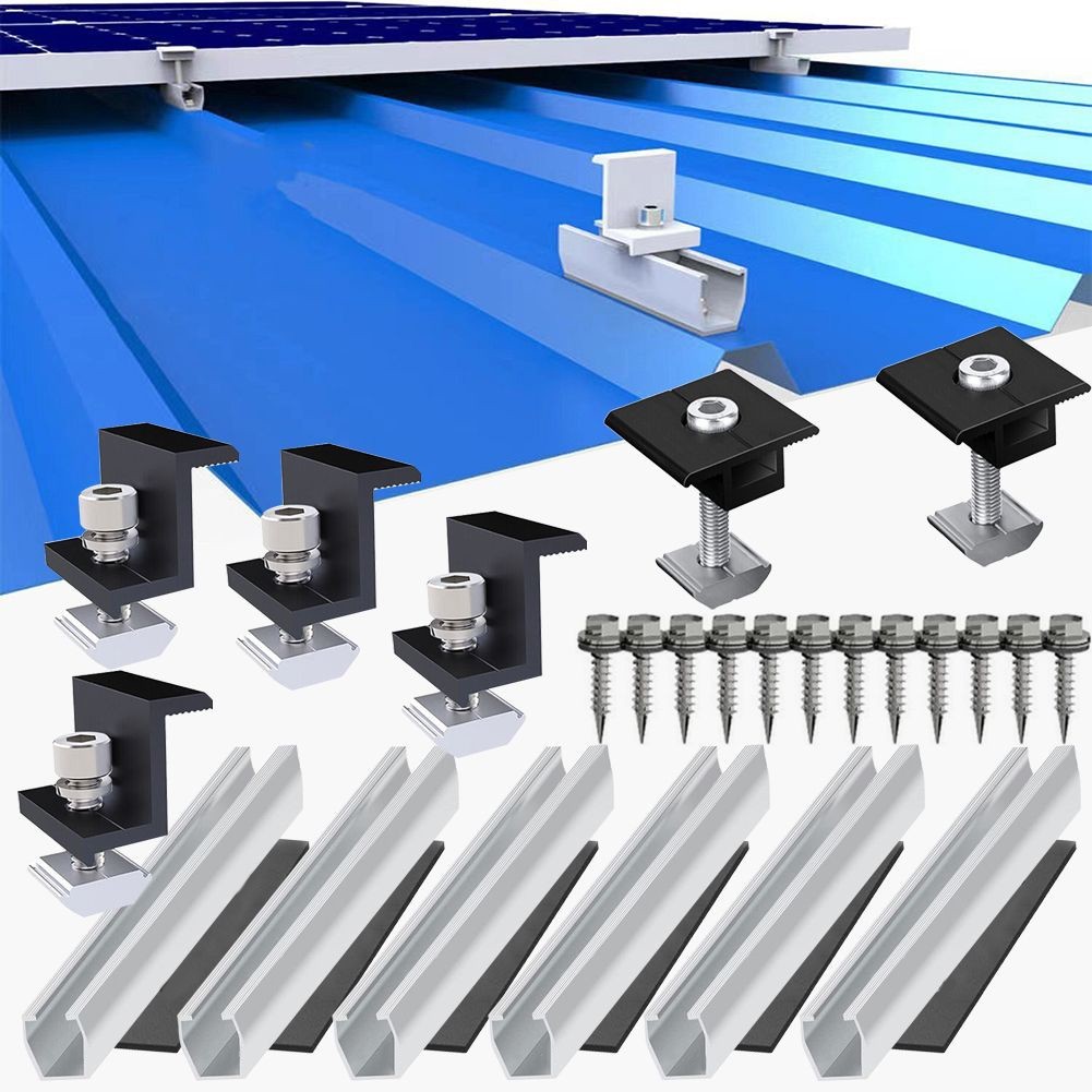 [ACP1]PV Solar Module Bracket Mounting Rail Rail Flat Roof End/Middle ...