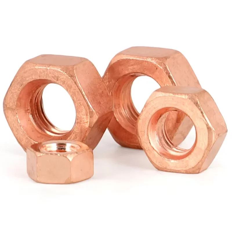 M5 M6 M8 M10 M12 T2 Copper Hexagon Nut Conductive Conduction Nut Washer ...