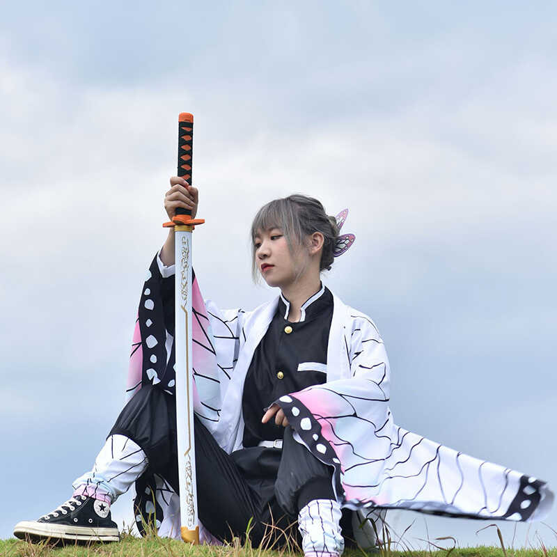 Devil 74cm Hunter Kochou Shinobu Cosplay Sword Weapon Anime Ninja Wood ...