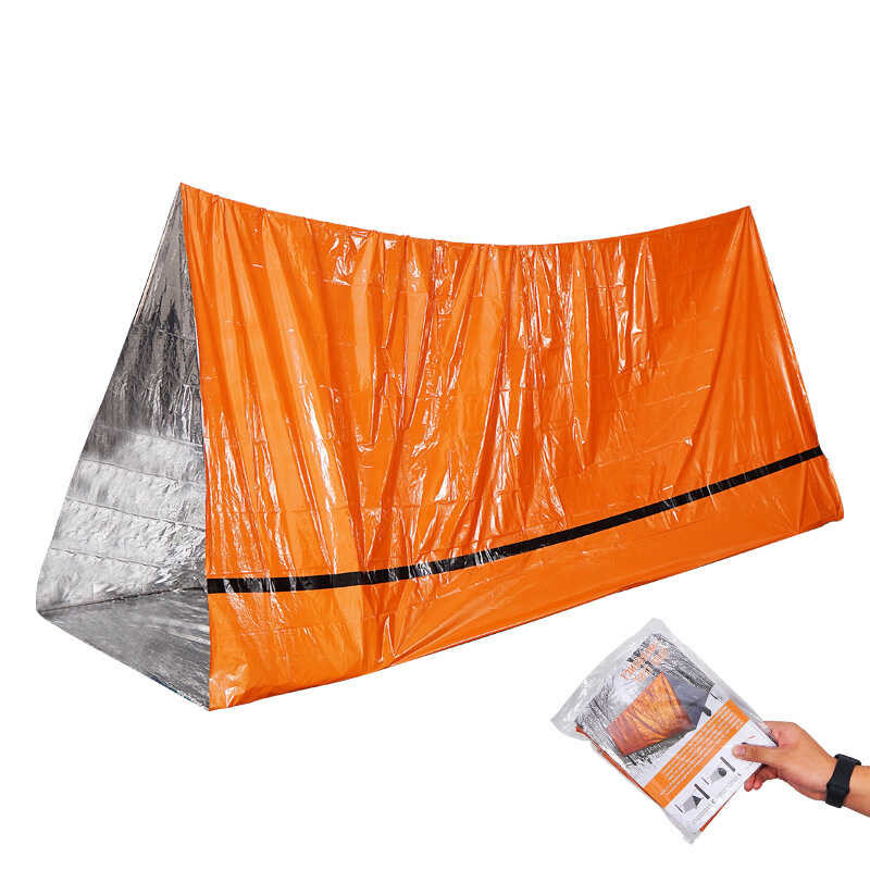 Simple Outdoor Tent PE Emergency Portable Tent Insulation Blanket Warm ...
