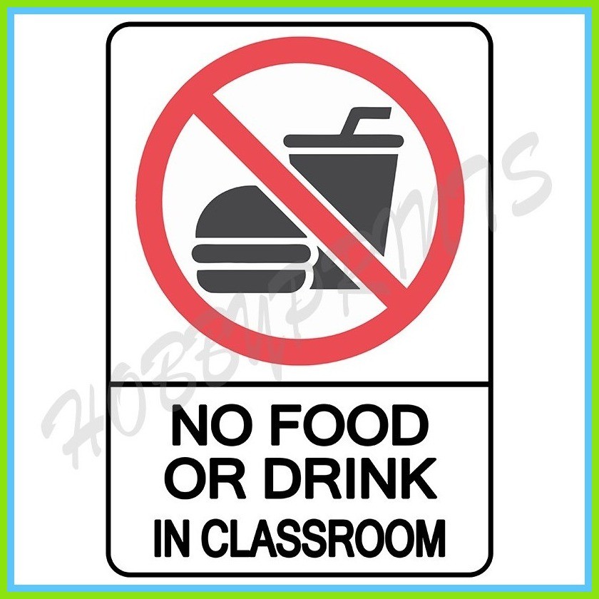 § No Food And Drinks Allowed Signage Laminated SIgn | Shopee Philippines