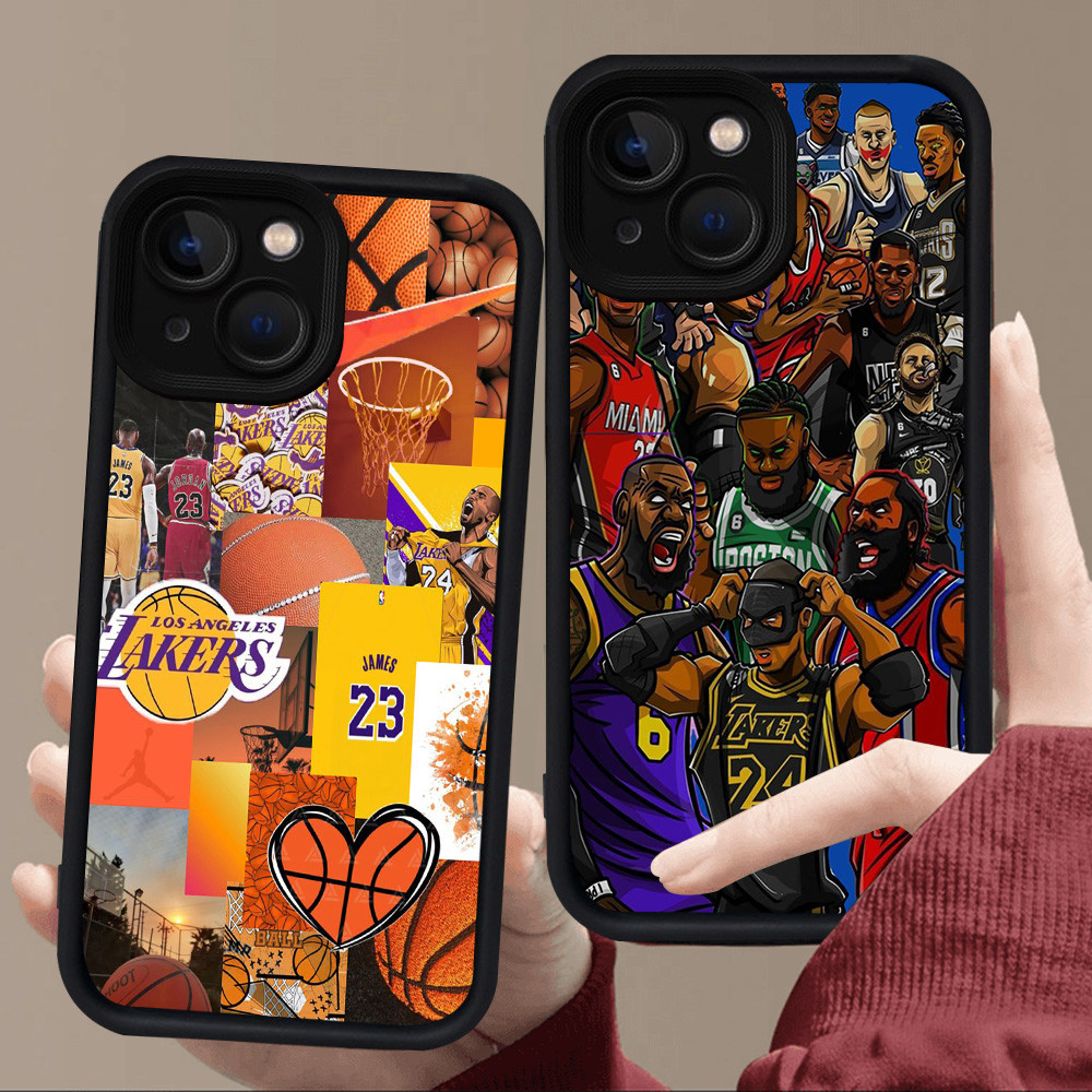 E44 fashion Basketball Casing for Black Silicone iPhone 7 13 6s 6 8 14 ...