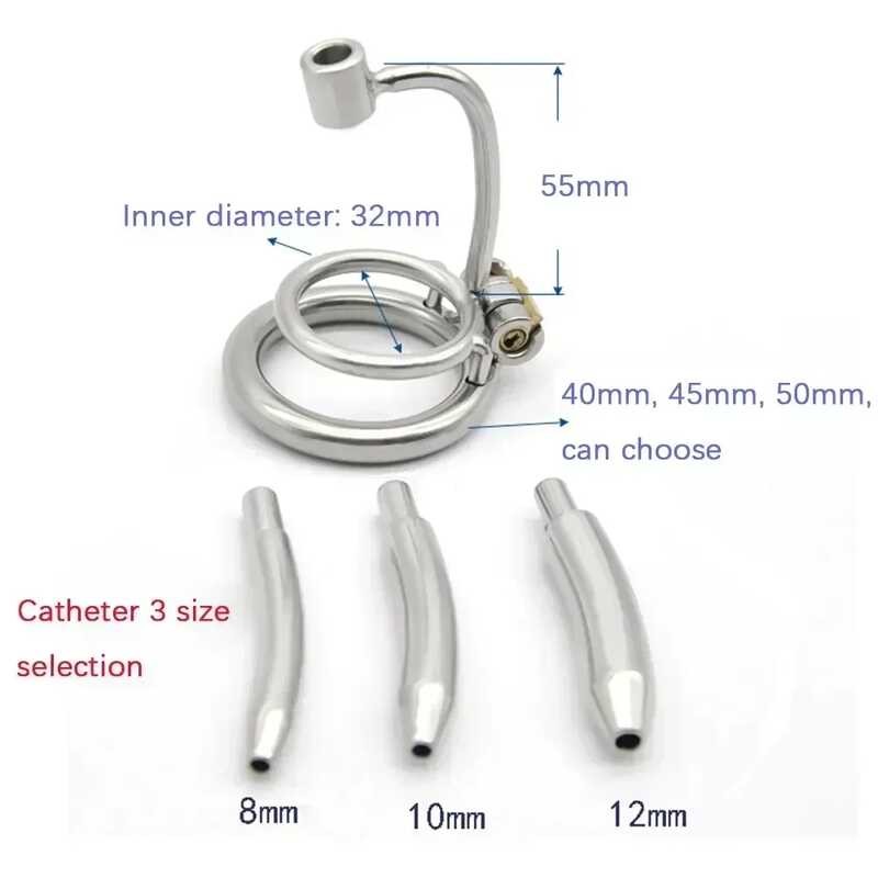 Stainless Steel Male Probe Chastity Chicken Cage Delayed Ejaculation ...