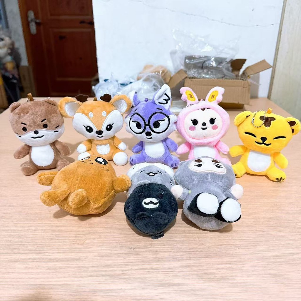 10cm Kpop Idol Seventeen Miniteen Plush Sitting Posture Doll Key Ring (Without Magnet and Plate ...