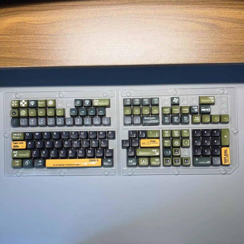 ZAKU Keycap MDA Profile PBT 120 Keys Four-sided Light Transmission Dye ...