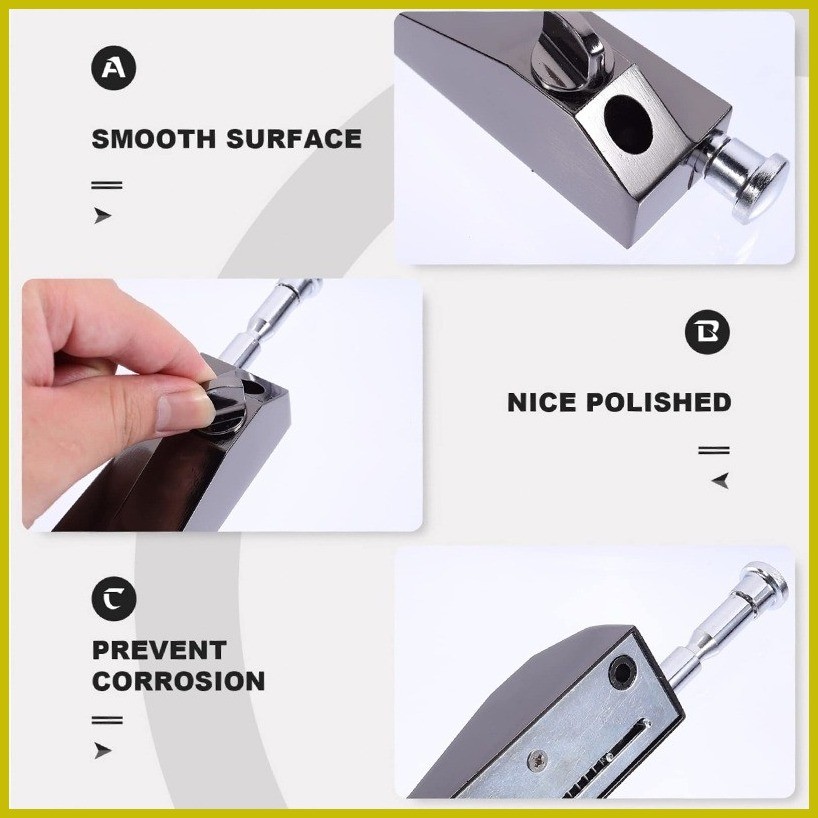 [COD] Aluminum Alloy Floor-standing Mortise Lock Glass Door Spring Bolt ...