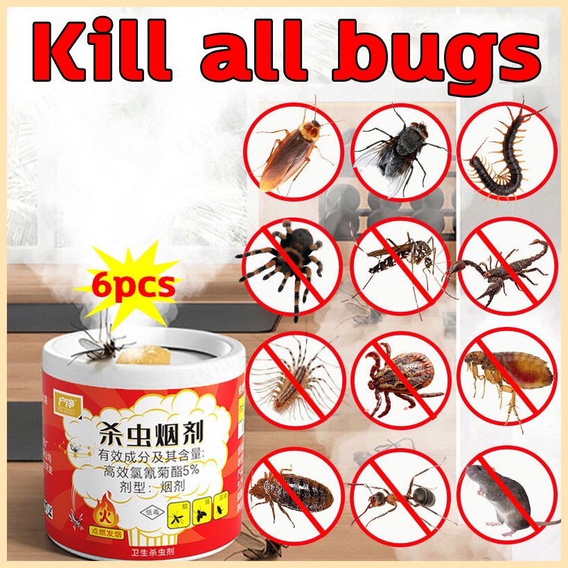 6pcs Smoke Insect Agent Smoke Insecticide Killer Insect Cockroach ...
