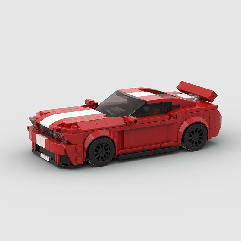 MOC Ford Mustang Red Super Sports Cars Building Blocks Toys Compatible ...