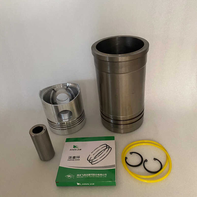Diesel engine with four six matching cylinder barrel piston components ...