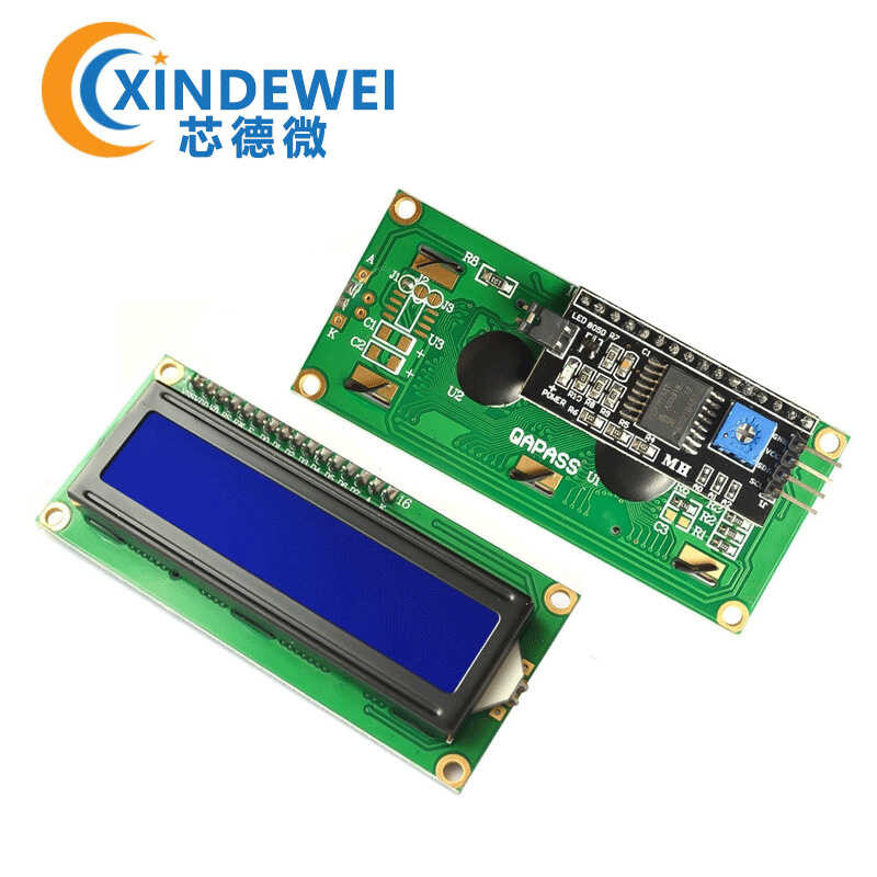 (Blue Screen) IIC/I2C 1602 LCD Display Module 1602A Blue Screen Solder ...