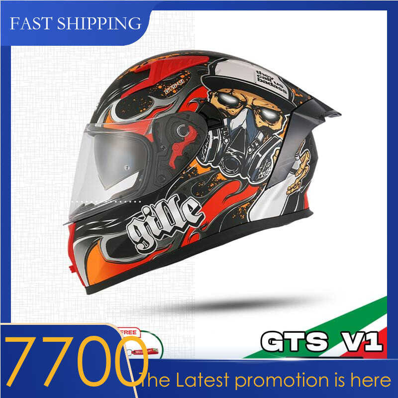 GILLE 135 GTS V1 EXOPUNK FULL FACE DUAL VISOR MOTORCYCLE HELMET ...