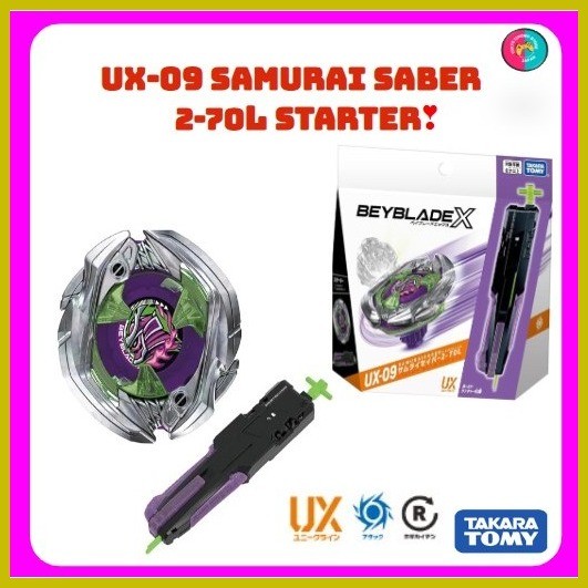11/2 New releaseBEYBLADE X Beyblade X UX-09 Starter Samurai Saber 2-70L Starter' BATCH 1'Taka ...