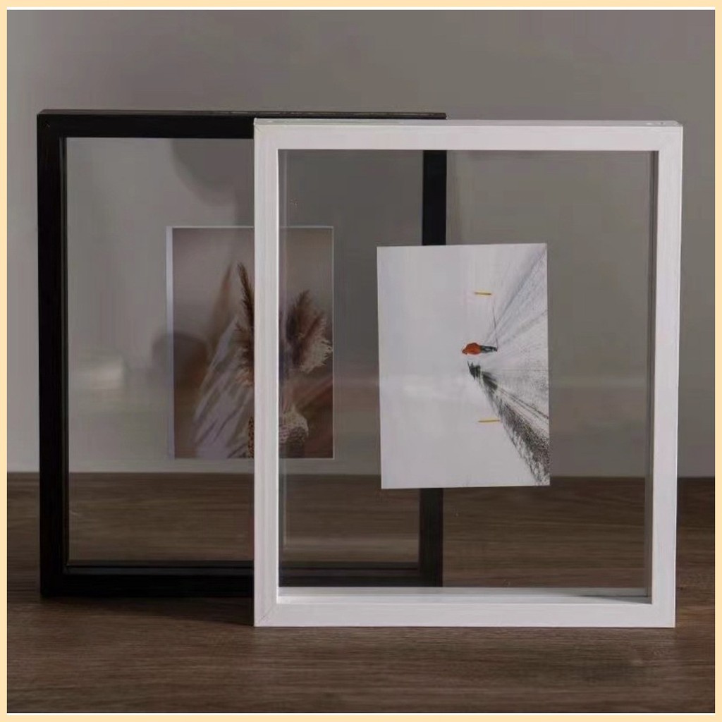 Floating Picture Frames, Floating Frame Desktop or Wall Hanging, Walnut ...