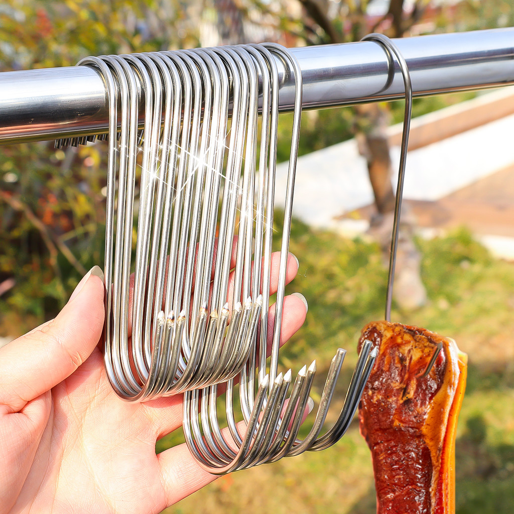 10Pcs Heavy Duty Butcher Processing Hanger - Stainless Steel S Shape ...