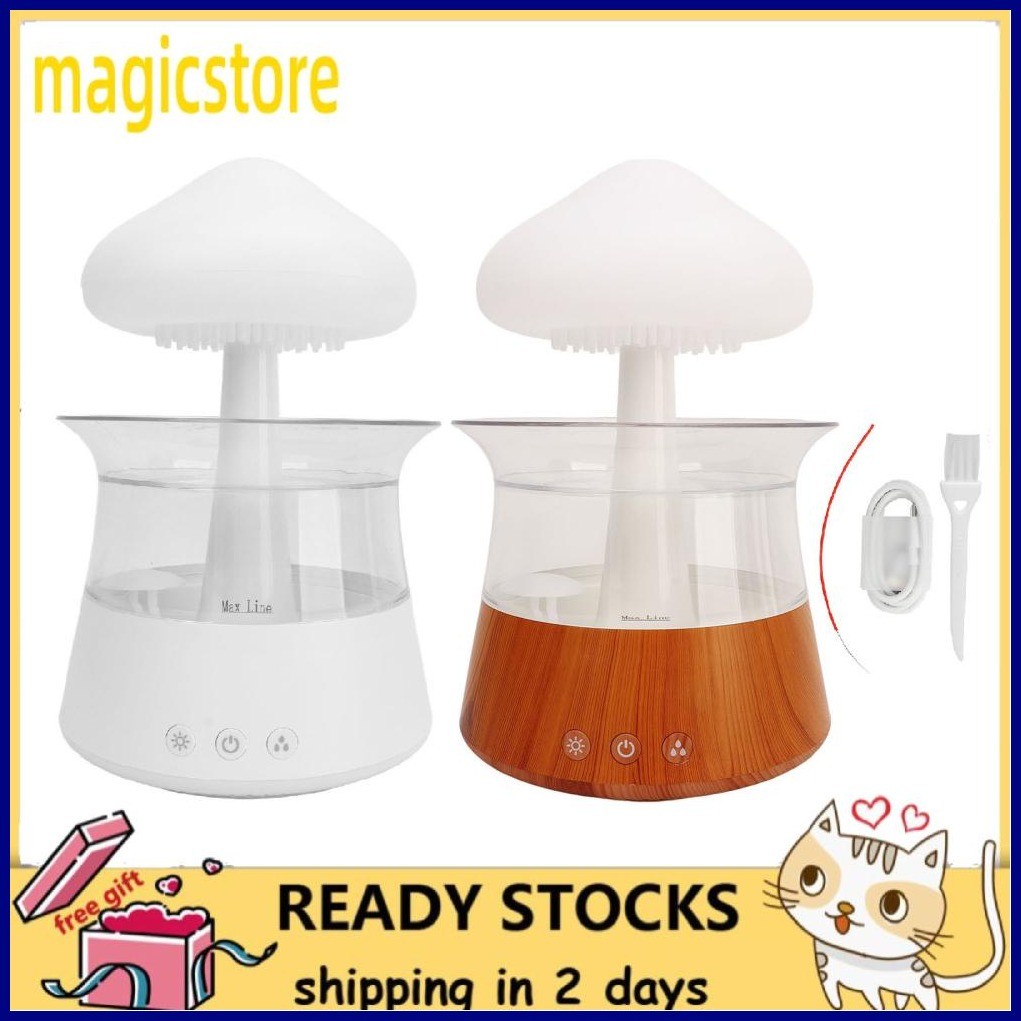 Magicstore Mushroom Rain Humidifier 7 Changing Colors Multiple Working ...