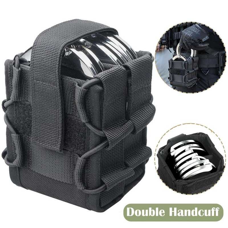 Tactical Molle Double Holster Folding Rigid Law Enforcement Cuff Holder ...