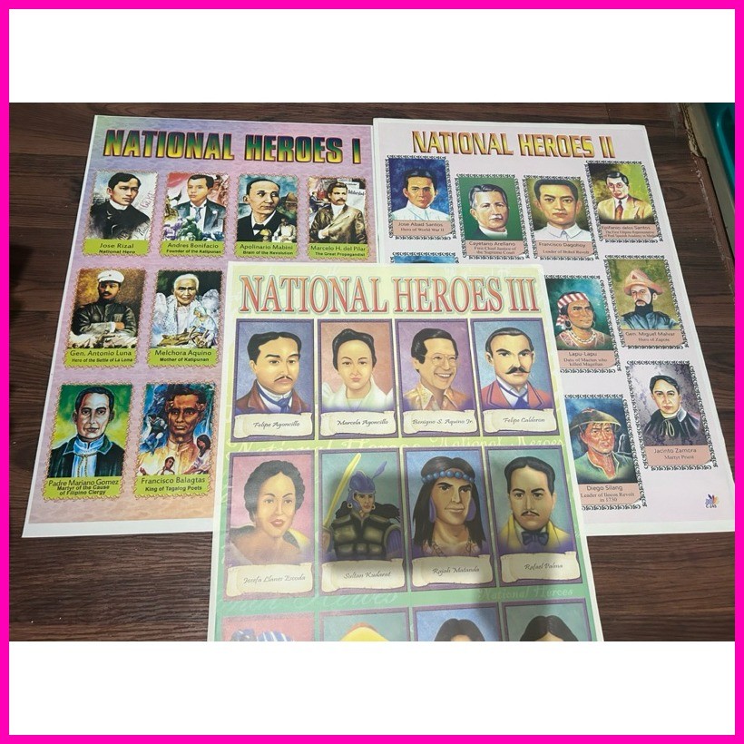 ♟ National Heroes Soft Charts Set of 3 | Shopee Philippines
