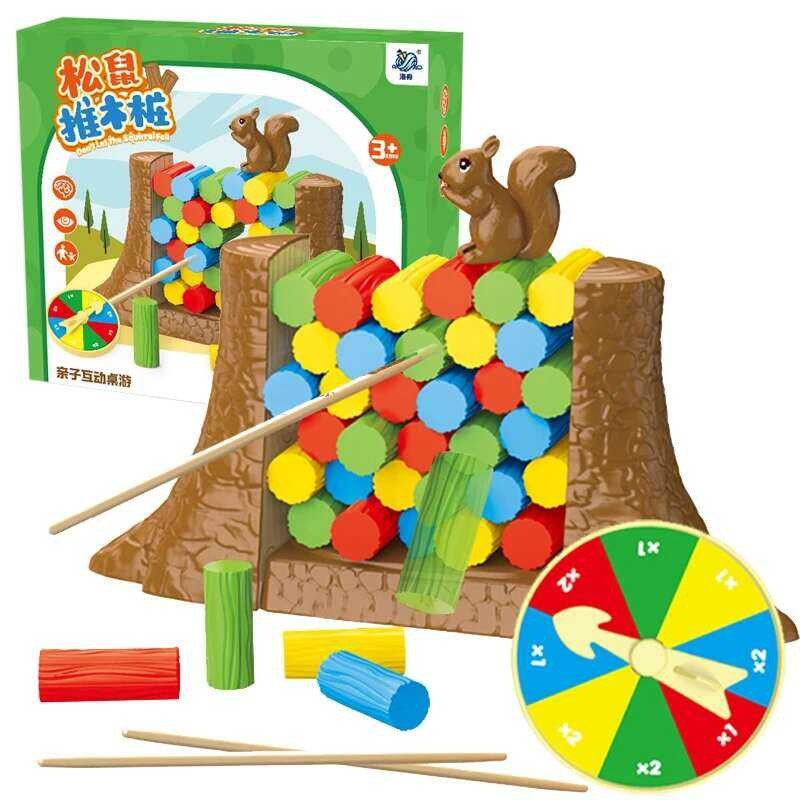A Children .ance Tower Board Table Stacking Challenge Social Family ...