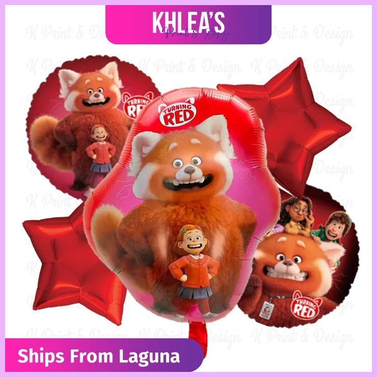 Turning Red Panda Mei Theme Birthday Party Balloon Set ♆ | Shopee ...