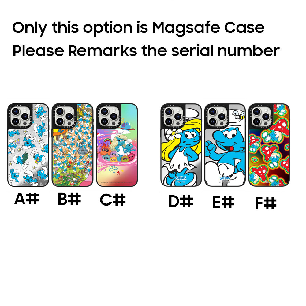 CASETi The Smurfs Rainbow Dream Character Hard Plastic Acrylic Mirror ...