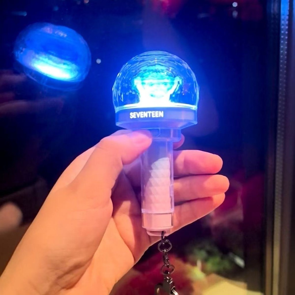 Kpop Idol SEVENTEEN Mini Lightstick Keyring 10th Anniv Carat Glow Stick ...