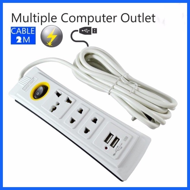 279A Multiple Computer Outlet Extension with Surge Protection | Shopee Philippines