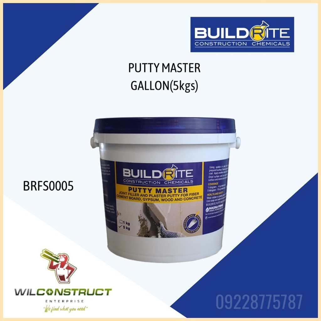 BUILDRITE PUTTY MASTER JOINT FILLER & PLASTER PUTTY GALLON(5kgs ...