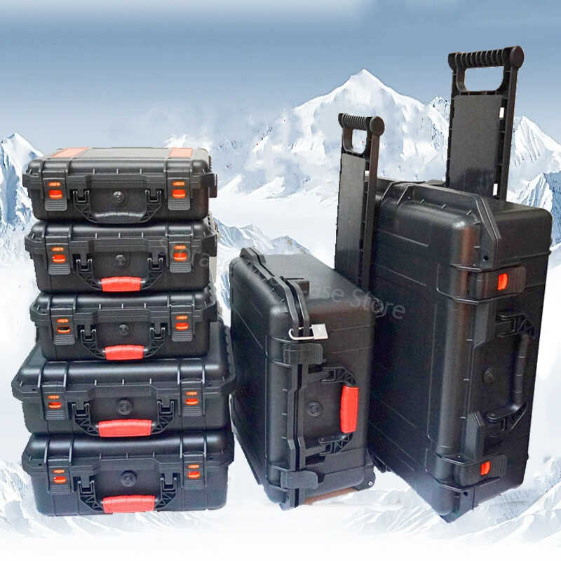 Toolbox Trolley Hard Large Tool With Wheels Safety Instrument Case ...
