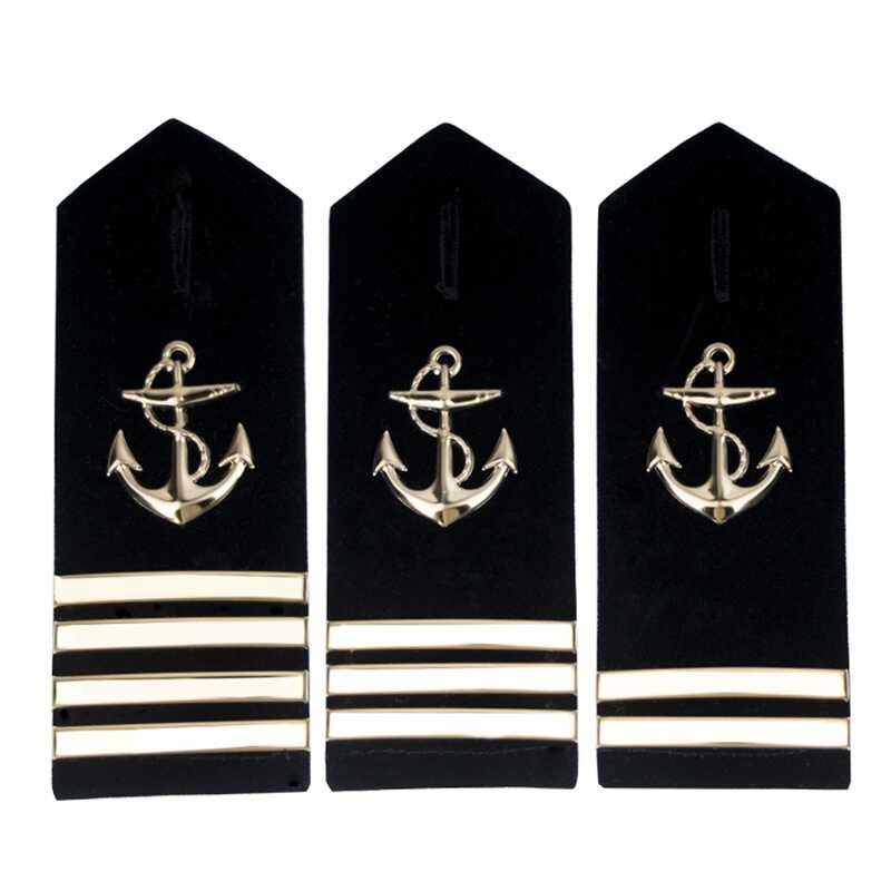 Navy Merchant Officer's Ranks Epaulets Metal Yacht Crew Engineer ...