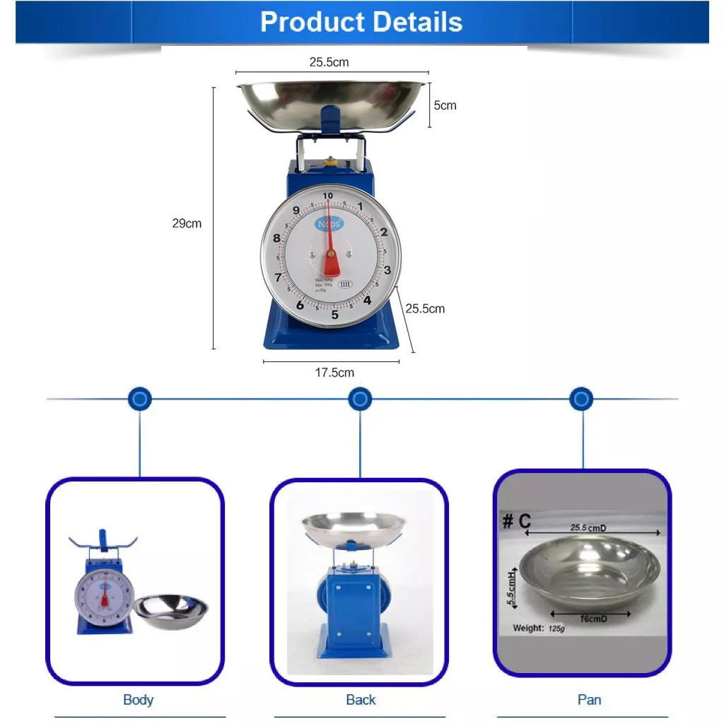 Timbangan 10 Kilos Weighing Scale Mechanical Vegetable/Food Meat ...