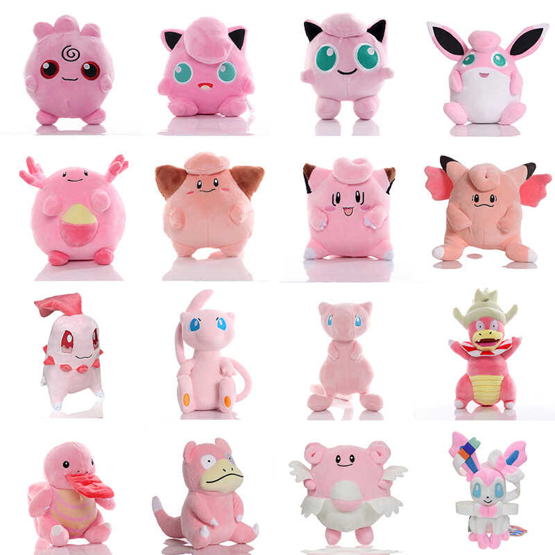 20Cm Pink Jigglypuff Cleffa Plush Anime Clefable Mr.Mime Doll Cute Mew ...