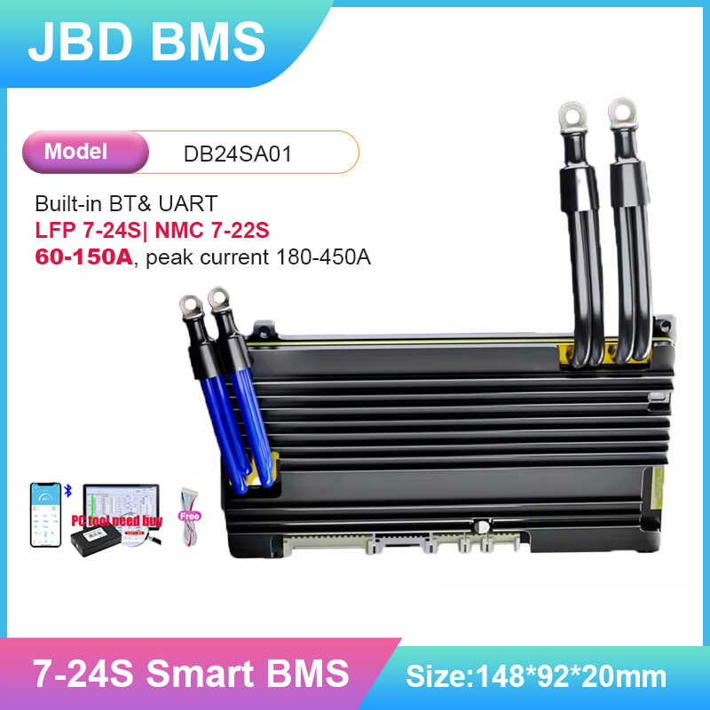 9 JBD Smart BMS 7S 24V BMS Lifepo4 16S 48V 60V 20S 21S 22S 23S 24S Battery Management Systems ...