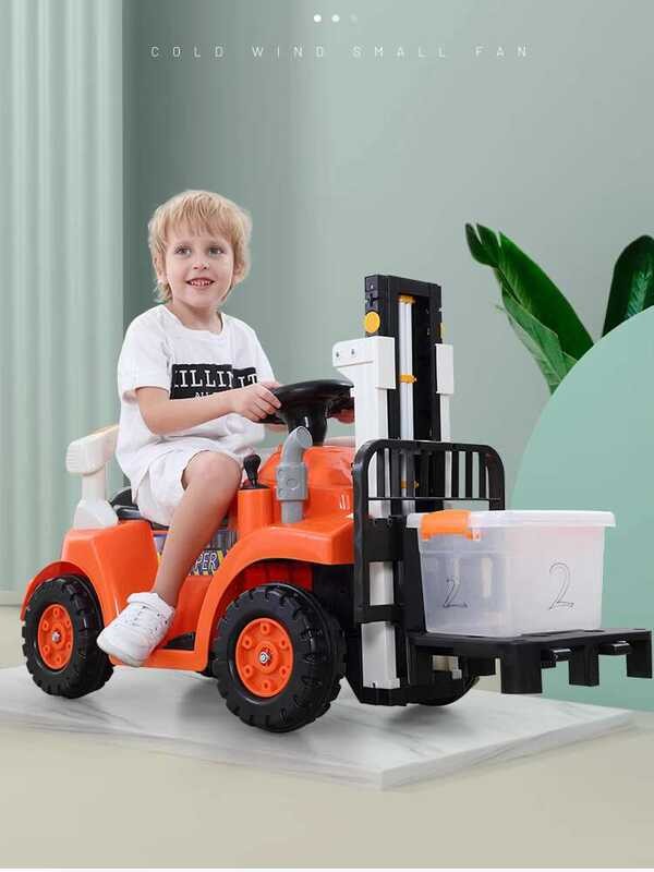 Children's Forklift Toy with Seat for Boys, Rideable Electric Lift ...