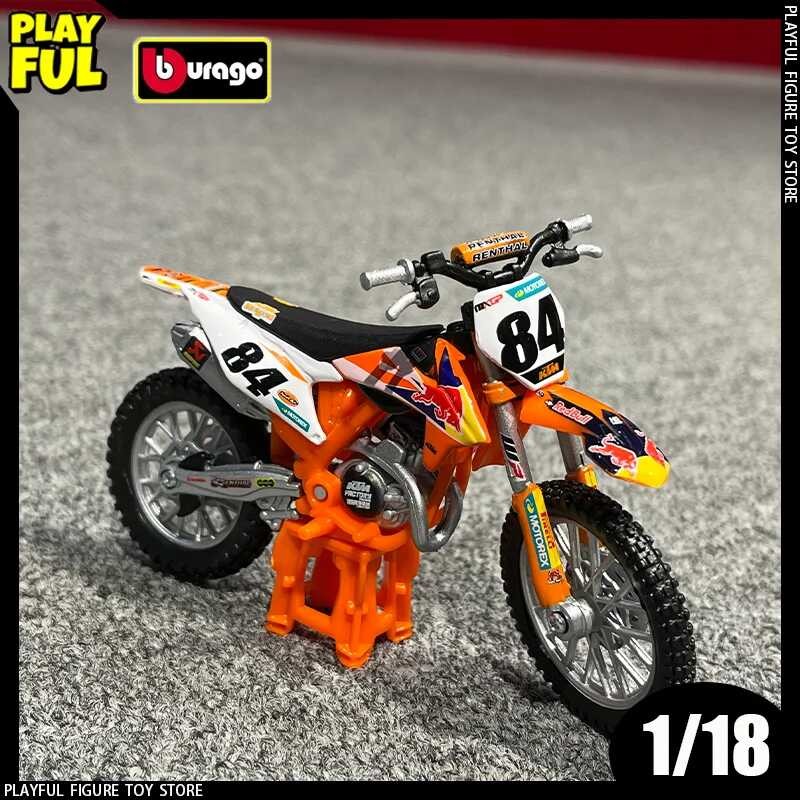 Bburago 1:18 Dirt Bike Red Bull Racing Ktm 450 Sx-F Factory Edition ...